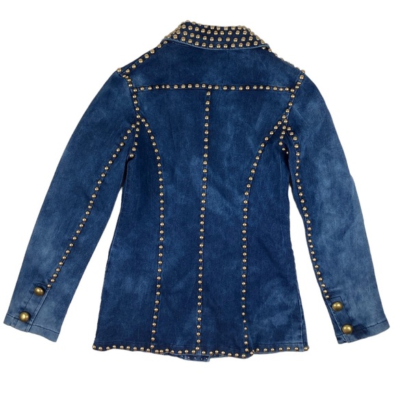 Adore | Jackets & Coats | Adore Womens Small Studded Denim Jacket Nwt ...